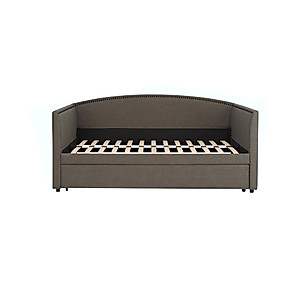 DHP Clara Linen Twin, Grey Daybed, Gray