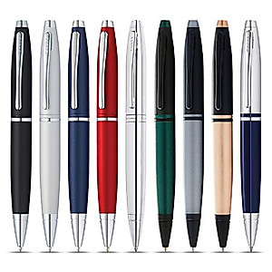 Cross Calais Brushed Rose Gold Plate and Black Lacquer Ballpoint Pen