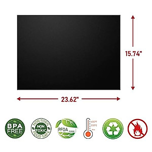 RENOOK Oven Liners for Bottom of Oven, 4 Pack Non-Stick Heavy Duty Oven Mat Set, BPA Free Kitchen Friendly Cooking Accessory, 15.75"x23"