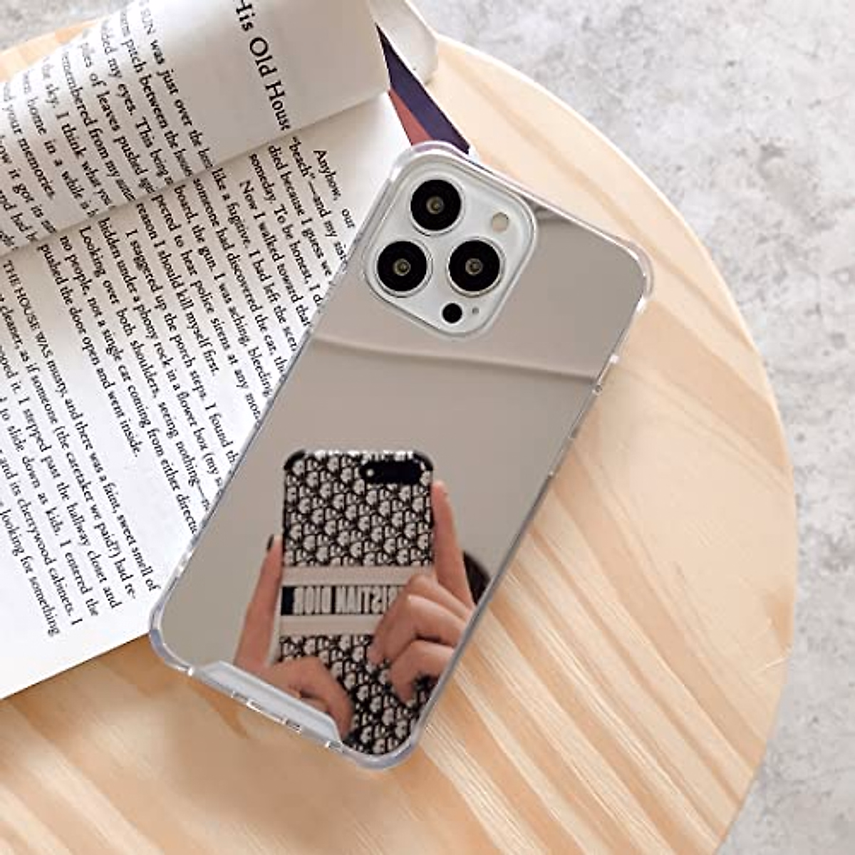 MURMAZ iPhone 14 Pro Max Mirror Case with [Reinforced Corner] Shockproof Protective for Girls Woman Makeup Touch up and Back Camera Selfies (Mirror 14 Pro Max)