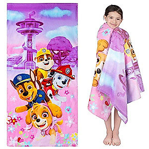 Franco Kids Super Soft Cotton Bath/Pool/Beach Towel, 58 in x 28 in, Paw Patrol Girls
