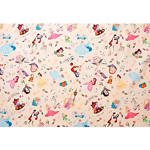 Disney Cotton Fabric by The Yard Princess Character Fabric 110cm Wide Princess Friends