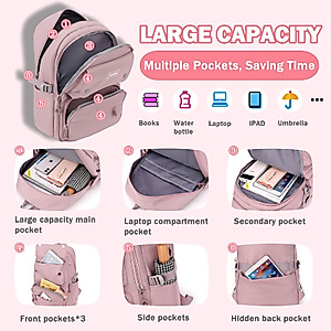 Girls Large-capacity Backpack Middle Elementary School Casual Bookbag Kids Outdoor Travel bag Solid Color Daypack for Teens