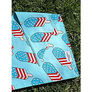 Fabulous Fido Summer Accessories 100% Cotton Dog Summer Bandana, Dog Apparel Cooling Scarf, Patriotic Pet Supplies Essentials Unisex Summer Clothes Party Outfit Costumes (Blue)