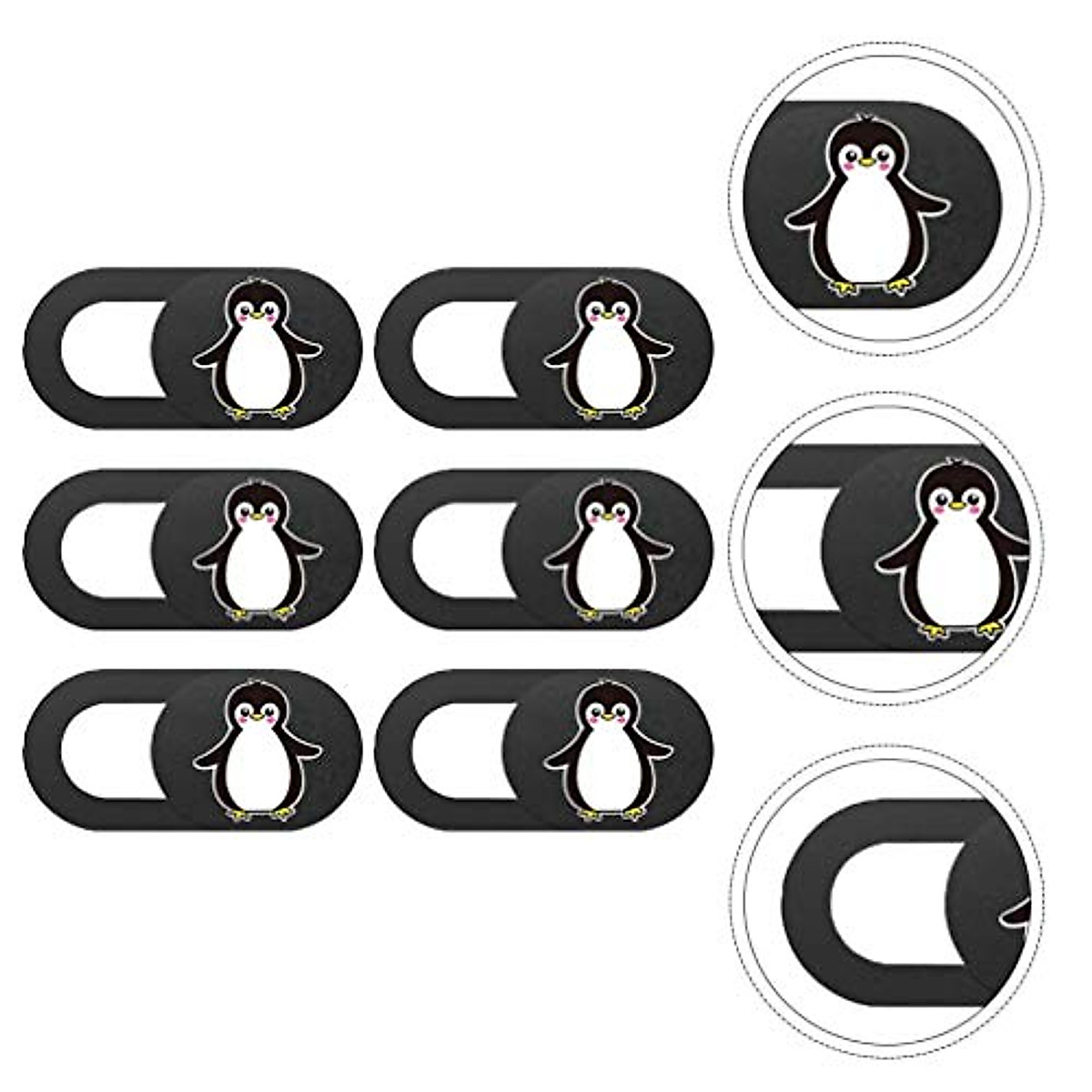 OSALADI Laptop Camera Cover Slide 6Pcs Laptop Camera Cover Slide Penguin Webcam Cover Camera Slide Blocker for PC Computer Smartphone Tablet Webcam Cover