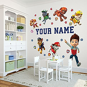 Oliver's Labels Premium Personalized Life Sized Wall Decal for Kids Room Décor - Peel & Stick, Removable (PAW Patrol™)