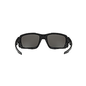 Oakley Men's OO9329 Ballistic Shocktube Rectangular Sunglasses, Matte Black/Black Iridium, 61 mm
