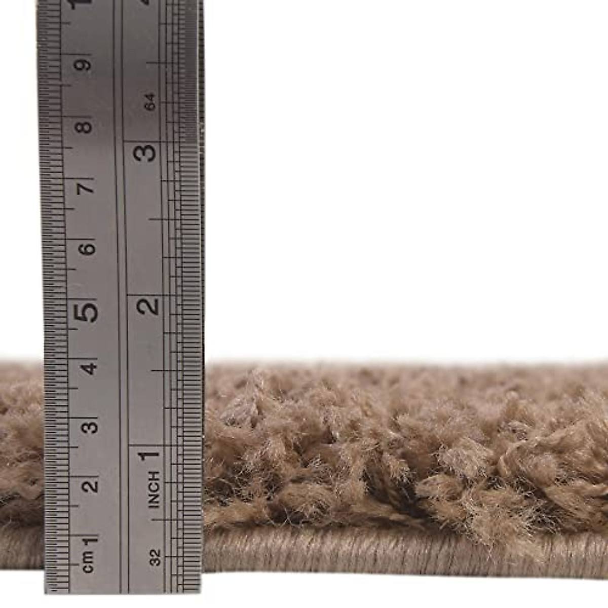 Rugs.com Über Cozy Solid Shag Collection Rug – 5 x 8 Sandy Brown Shag Rug Perfect 5 x 8 Feet