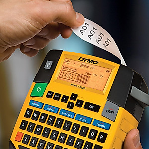 DYMO Industrial Flexible Nylon Labels, 3/4", Black on White, 18489, DYMO Authentic