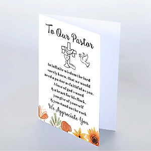 GGOJAGST Pastor Appreciation Cards Pastor Appreciation Gifts Religious Pastor Gifts for Men Women Pastor Birthday Card Pastor Wife Appreciation Gifts Thank You Gift for Pastor Anniversary Card