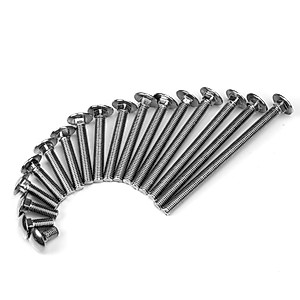 Ochoos M8 Carriage Bolts A2 Stainless Steel Round Head Square Neck Coach Bolt Screws - (Thread Diameter: M8, Length: 100mm x 5pcs)
