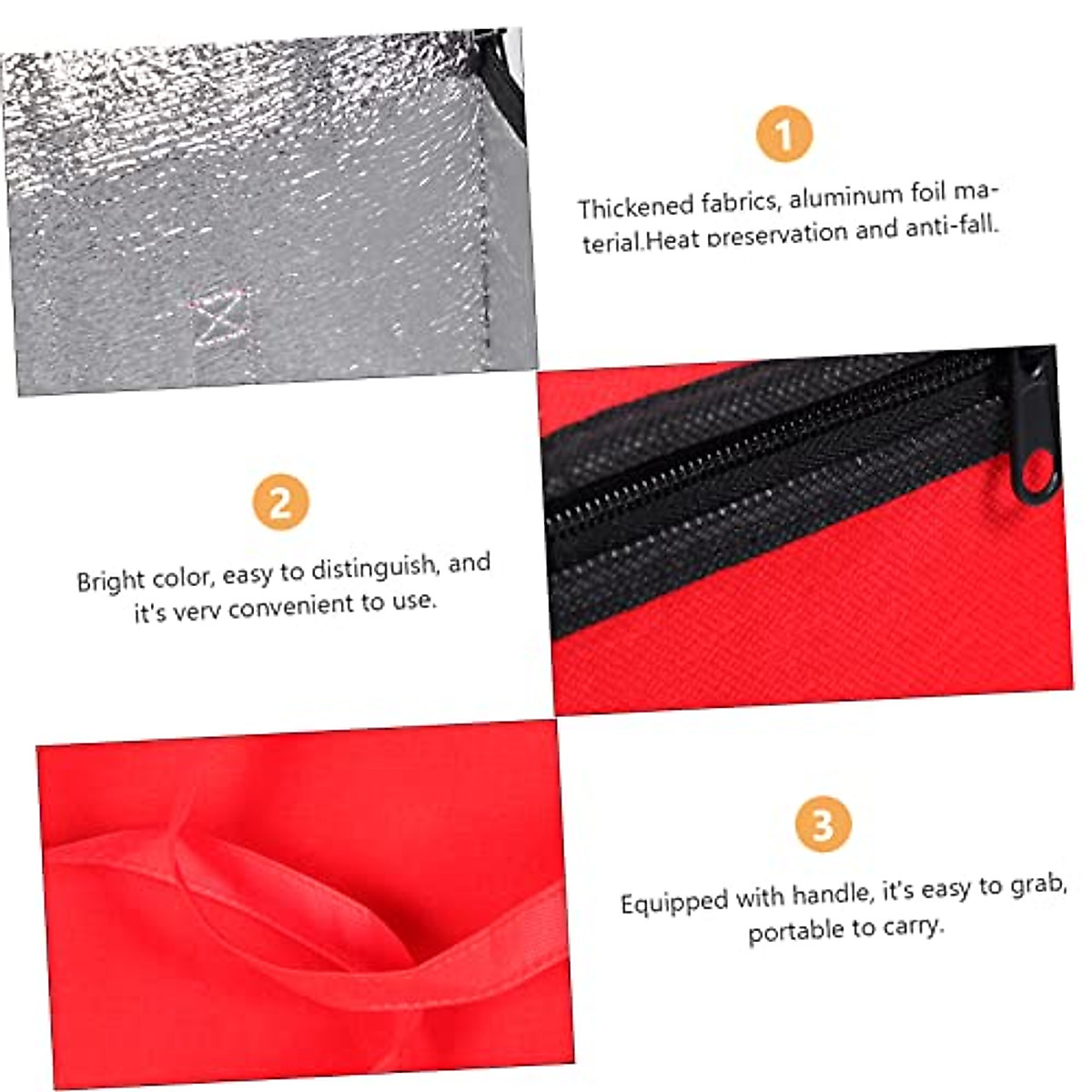 ULTECHNOVO 1pc Portable Cooler Bag Lunchbox Backpack Heating Lunch Box Large Storage Bags Food Insulation Bag Cold Delivery Bag Tote Lunch Storage Pouch Insulated Food Bag Bento Bag Foldable