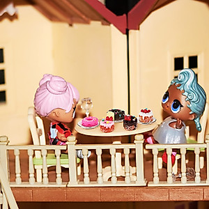 40 Pcs 1:12 Scale Dollhouse Miniature Kitchen Accessories Set Includes 15 Flower Pattern Porcelain Tea Cup 24 Mixed Pretend Cake Foods 1 Mini Three-Tier Cake Stand for Decor Supply (Fresh Style)