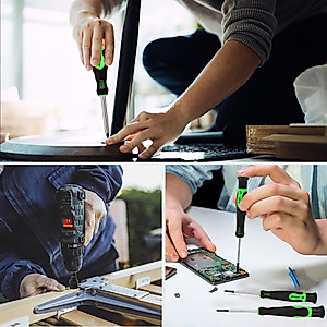 SWANLAKE 86PCS Magnetic Screwdriver Set,Includes Slotted/Phillips/Torx Mini Precision Screwdriver, Replaceable Screwdriver Bits and nut drivers With Sturdy tool box