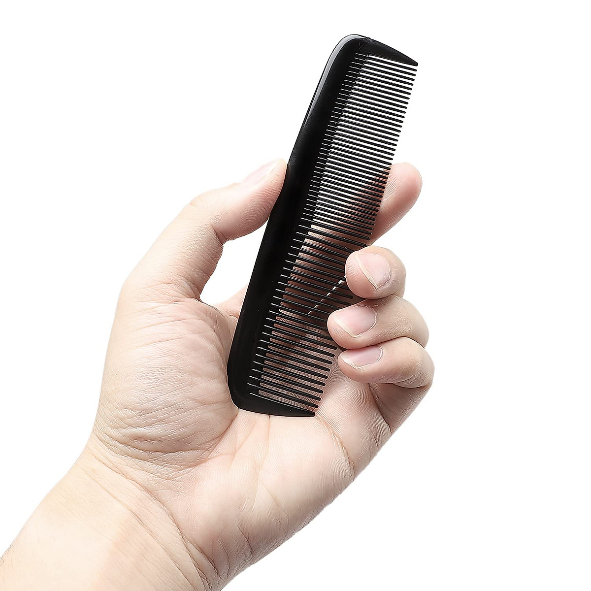 Etercycle 24 Pieces Pocket Hair Combs, 5 inch Unbreakable Black Comb Great for Travel Used on All Hair Types - Men's Hair, Women's Hair, Beard, Mustache and Sideburns