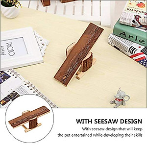balacoo Climbing Toys Hamster Seesaw Toy Wooden Small Animals Seesaw Platform Playing Toys Hamster Climbing Exercise Cage Toys for Rabbit Guinea Pig Chinchilla Bunny Hamster Hamster Supplies