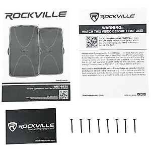 Rockville 2 WET-6525B 6.5" 70V Commercial Indoor/Outdoor Wall Speakers in Black