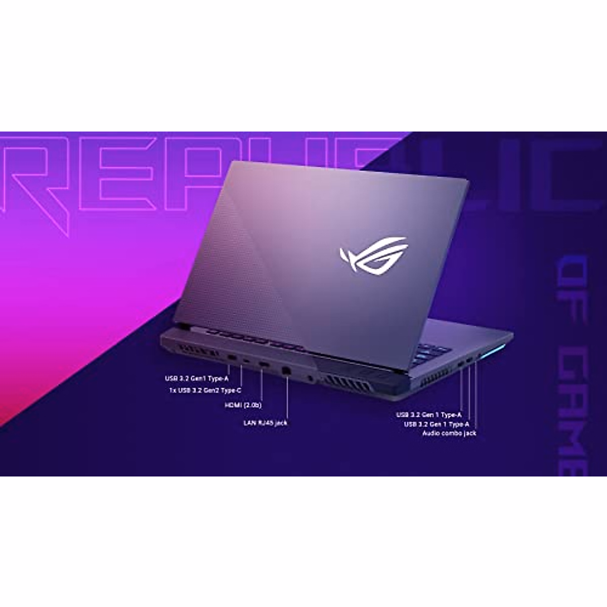 ASUS 2023 New ROG Strix Premium G15 Gaming Laptop: 15.6" FHD 144Hz IPS Display, AMD Gaming 8-Core Ryzen 7-4800HX, 32GB DDR5, 1TB SSD, 6GB GeForce RTX 3060, WiFi-6, Backlit-KYB, USB-C, Win11H, T.F