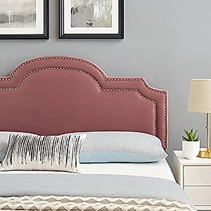 Modway Belinda Performance Velvet Headboard, Twin, Dusty Rose