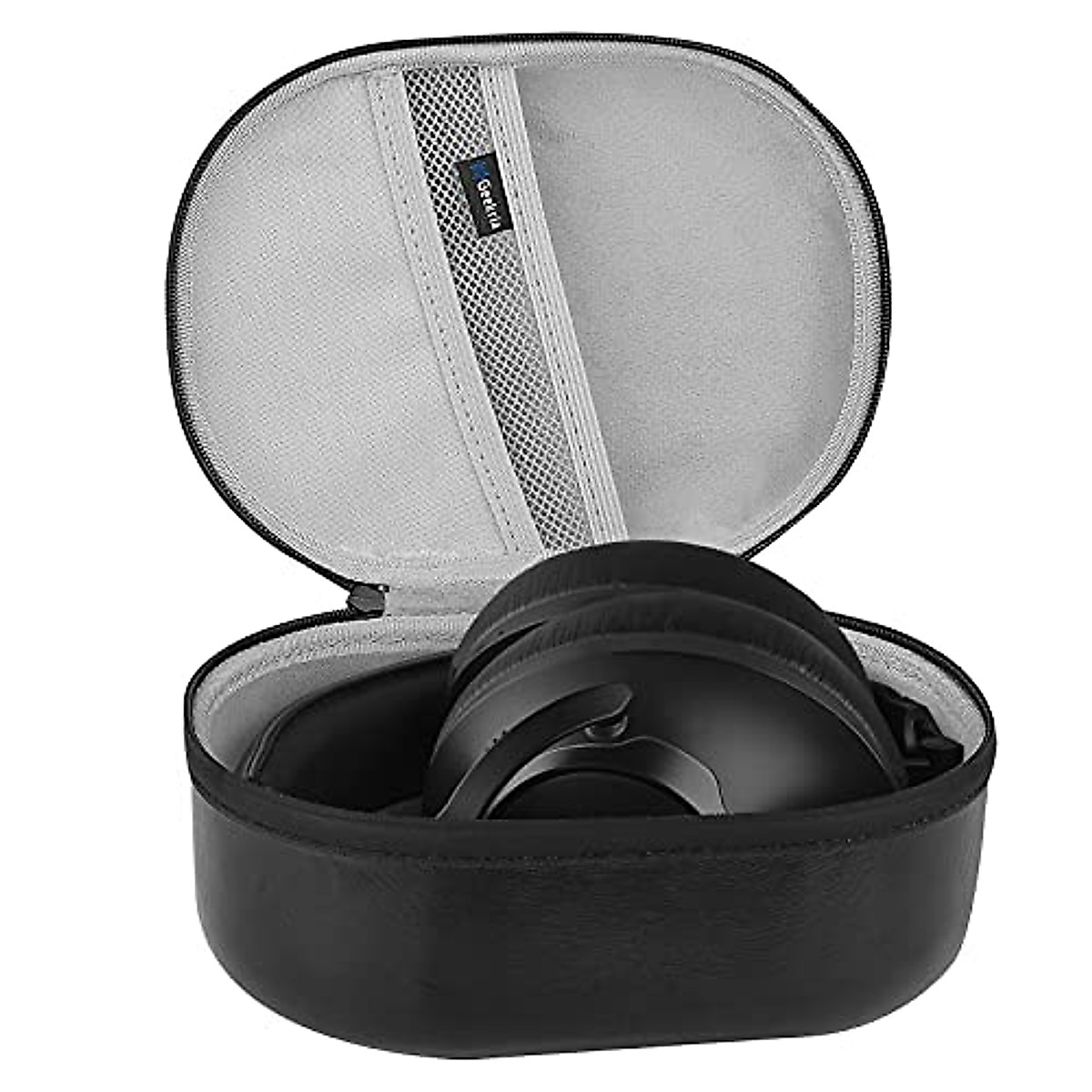 Geekria PRO Headphones Case Compatible with JBL Tour ONE, Live 650 BTNC, E65BTNC, Tune 750NC, Live 500BT Case, Replacement Protective Hard Shell Travel Carrying Bag with Cable Storage (Black)