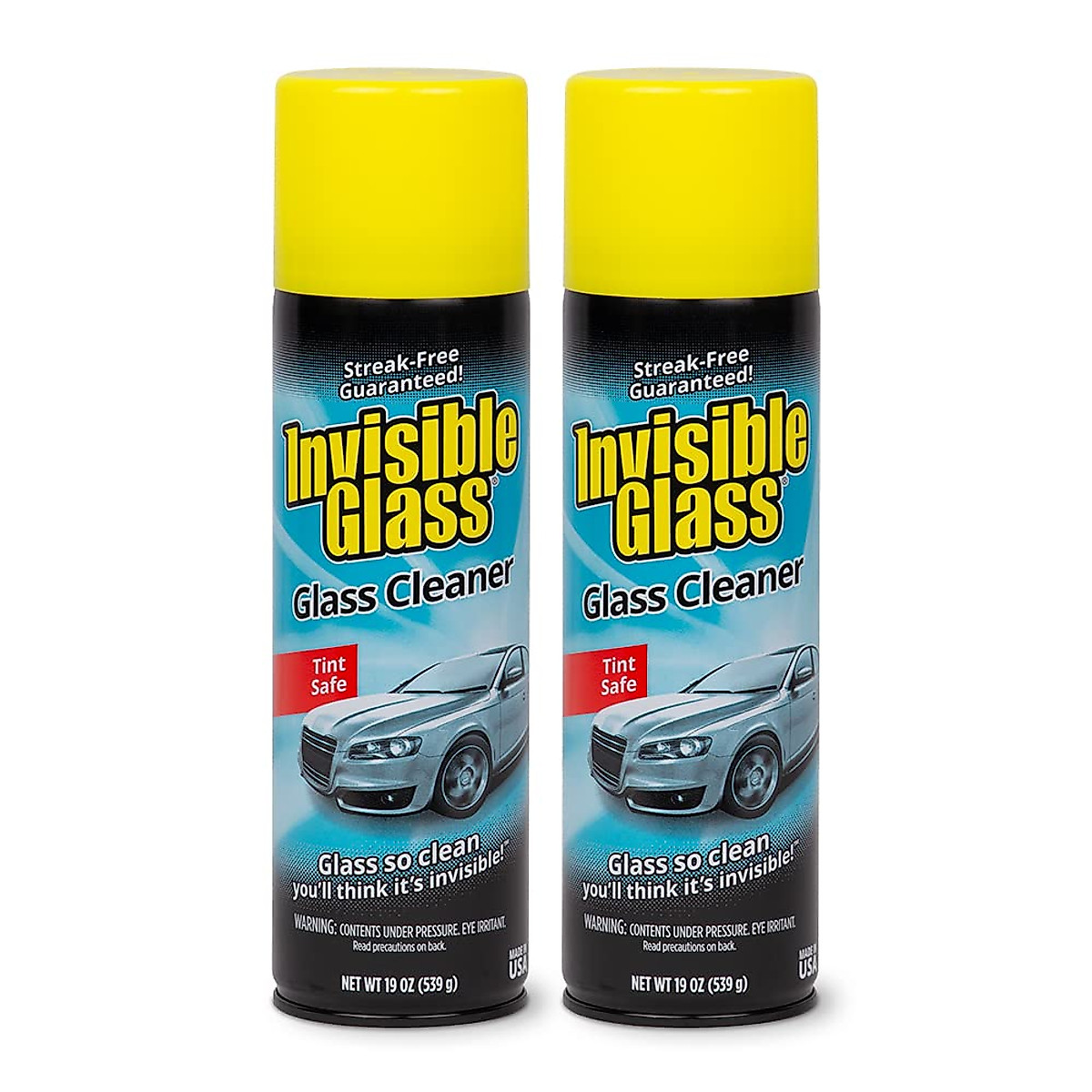 Invisible Glass 91164-2PK 19-Ounce Cleaner for Auto and Home for a Streak-Free Shine, Deep Cleaning Foaming Action, Safe for Tinted and Non-Tinted Windows, Ammonia Free Foam Glass Cleaner, Pack of 2