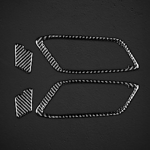 AIRSPEED for Supra Door Handle Panel Cover Carbon Fiber Door Pull Handle Frame Sticker Inner Trim for Toyota Supra GR A90 A91 MK5 2019-2022, Black