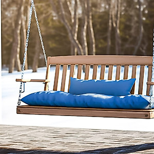 Outdoor Chair Cushion, Tufted Water-Repellent Patio Seat Cushions with Non-Slip Ties, 48”x16”x4”, Navy