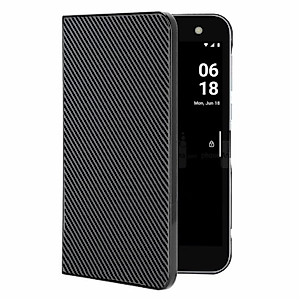 AIOEN Microsoft Surface Duo 2 Case Luxury Carbon Fiber Leather Hybrid PC Phone Case All-Inclusive Anti-Scratch Shockproof Protective Cover Black