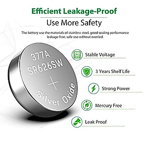 LiCB 20 Pack SR626SW 377 626 Watch Battery 1.5V Button Cell Batteries