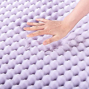 Best Price Mattress 2 Inch Egg Crate Memory Foam Mattress Topper with Soothing Lavender Infusion, CertiPUR-US Certified, Queen
