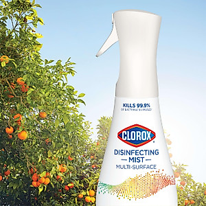 Clorox Disinfecting Mist, Multisurface Cleaner, Lemon and Orange Blossom, Sanitizing Spray & Refill, 16 Ounces