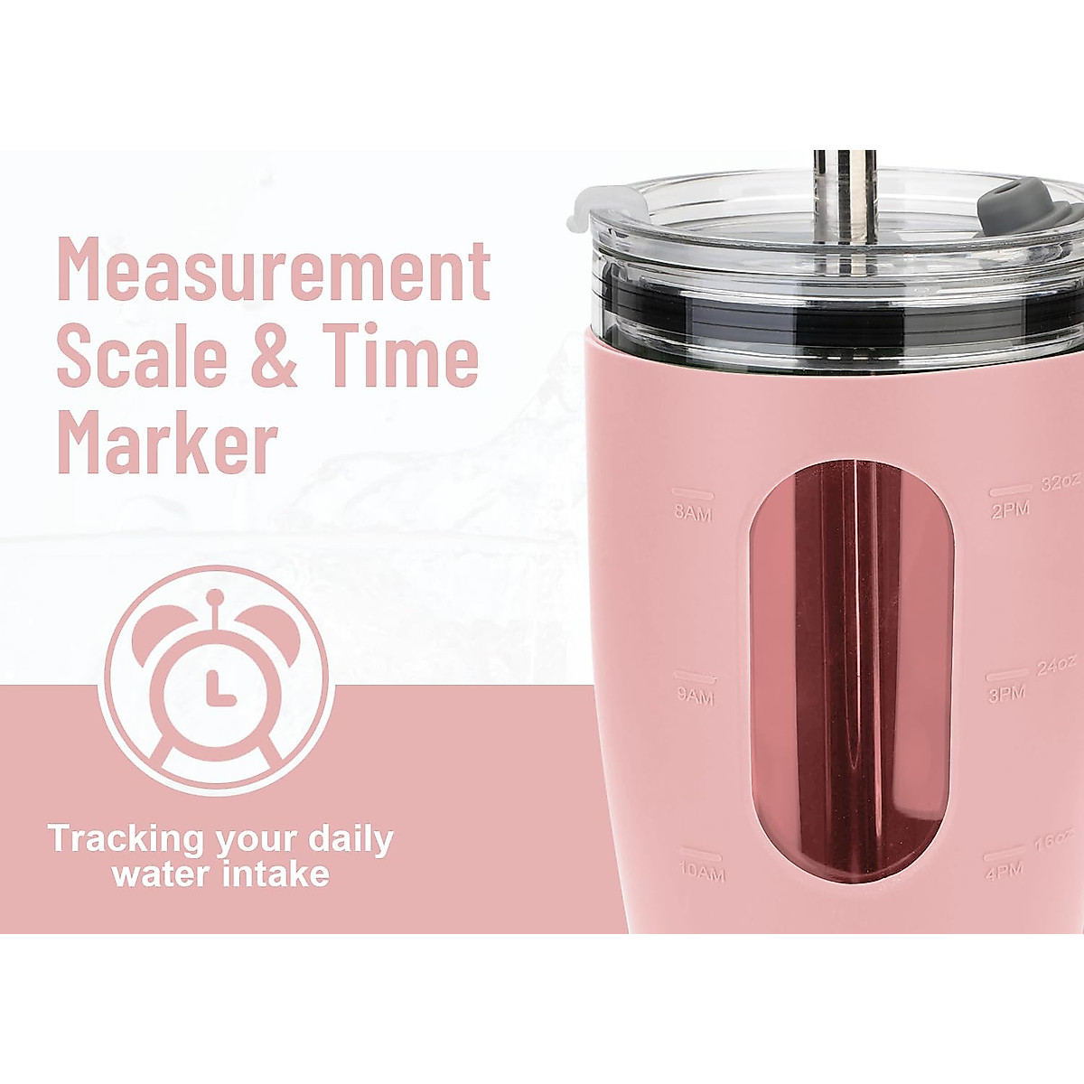 Zenbo 40oz Iced Coffee Cup with Handle, Glass Tumbler with Straw and Lid, BPA-Free Silicone Sleeve