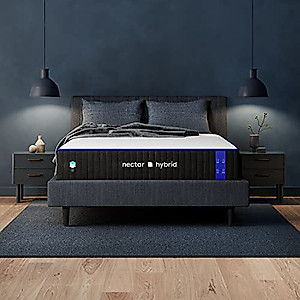Nectar Hybrid Full Mattress 12 Inch - Medium Firm Gel Memory Foam - Steel Springs - Cooling Technology - 365-Night Trial - Forever Warranty, White