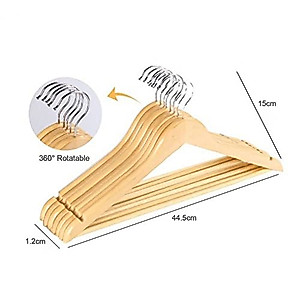 WALNUT 1Pcs Practical Hangers Using Wooden Hangers Non-Slip Space-Saving Clothing Coat Rack Accessories