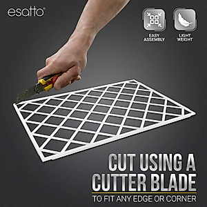 Esatto Bar Products 10 Pieces Interlocking Shelf Mats 8 x 12 Inches, Clear - For Spills, Clean Bars, Stain Protection, and an Anti-slip Surface