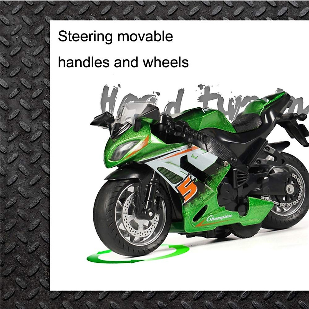 Gilumza Pull Back Motorcycle Toys, Tiny Gift with Music Lighting, Race Motorcycles Toy for Boys Kids Age 3 4 5 6 7 8 Year Old (Orange)