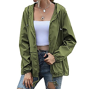 Lightweight Rainwear,Waterproof Active Outdoor Cycling Hiking Rain Jacket Army Green XL