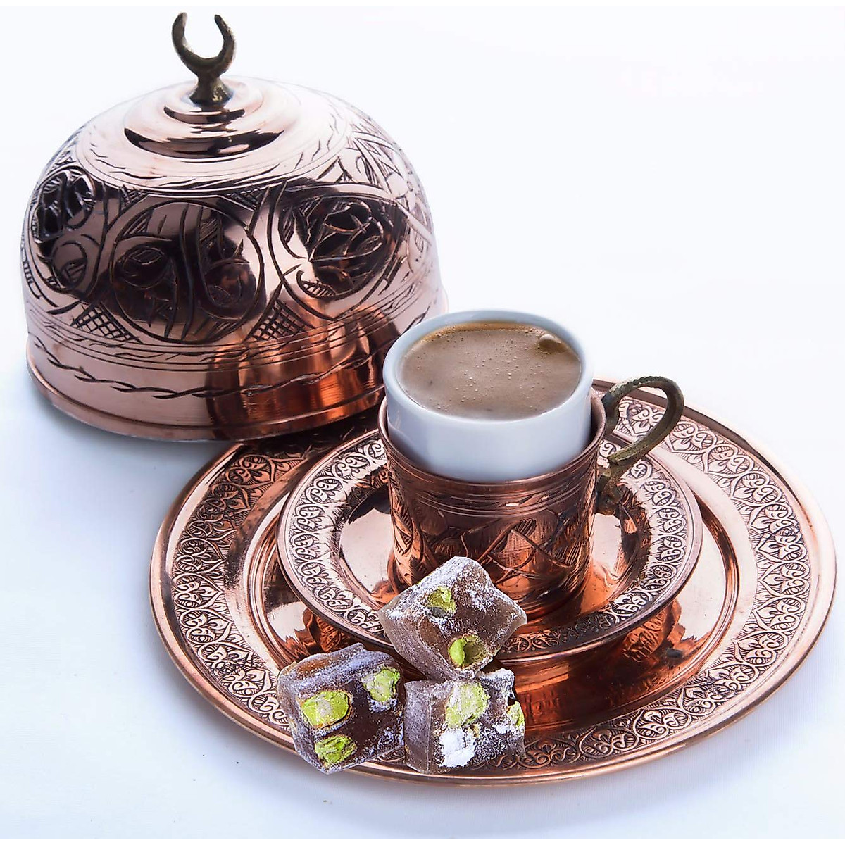 Cerez Pazari Turkish Delight Pistachio Candy Gourmet Premium Vegan Sweets Medium Gift Box 420g | Sweet Luxury Traditional Confectionery Soft Candy Dessert Glucose Free Lokum (Loukoumi) | Apprx.42 Pcs