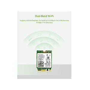 Wireless-AC8265 Dual Mode AC8265 Wireless NIC Module for Jetson Nano Developer Kit M.2 NGFF Support 2.4GHz / 5GHz 300Mbps / 867Mbps Dual Band WiFi and Bluetooth 4.2