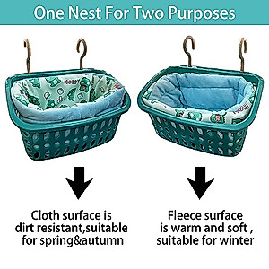 Rat Hammock for Cage Chew Proof，Guinea Pig Cage Accessories，Small Animal Removable Nest with Hanging Hammock Basket Bed Hideout for Ferret, Kitten, Squirrel, Chinchilla