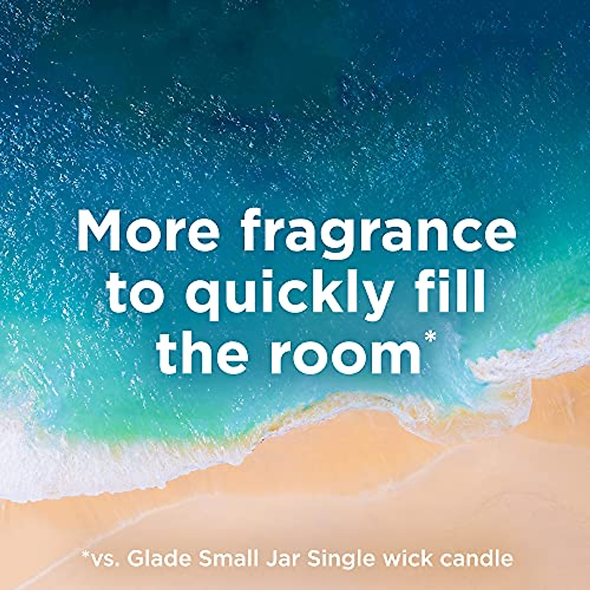 Glade Candle Aqua Waves, Fragrance Candle Infused with Essential Oils, Air Freshener Candle, 3-Wick Candle, 6.8 Oz