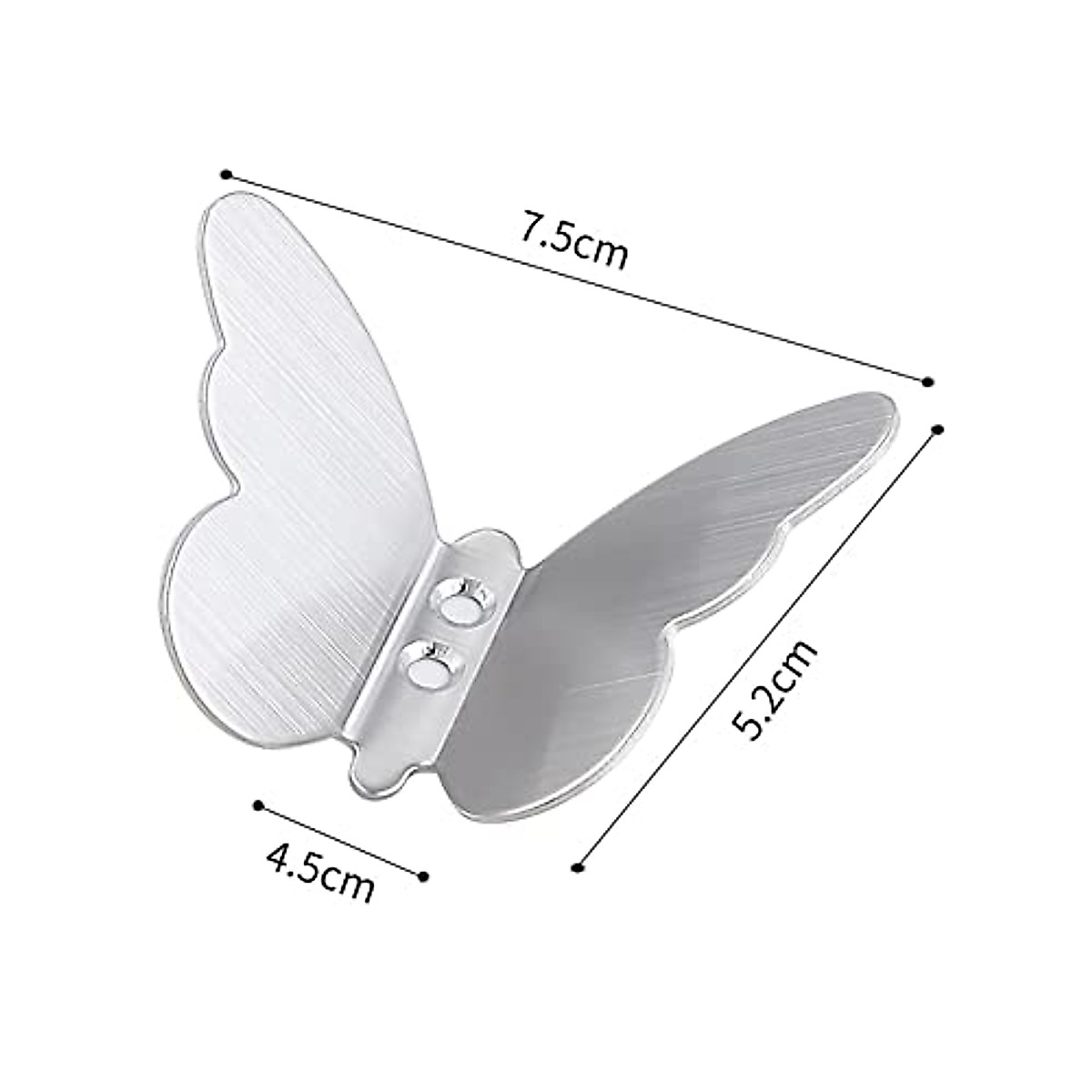 oAutoSjy 5pcs Butterfly Coat Hat Hooks Wall Mounted Metal Hooks Stainless Steel Bath Towel Hook Decorative Wall Animal Hooks Robe Hangers Home Decor Hanging Rack Hooks for Entryway Bedroom Bathroom