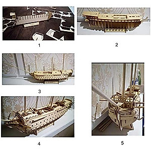 HMS Victory 3D Wooden Puzzle DIY Ship Craft Laser-Cut Model Kits to Build for Adults 1:200
