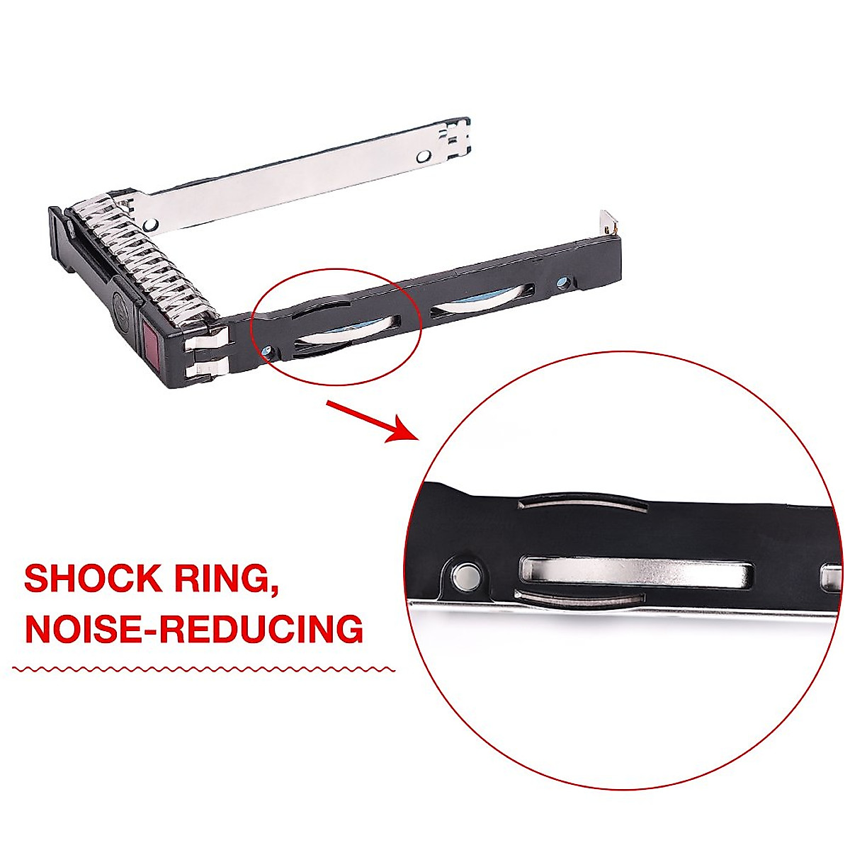 QUEENTI 2.5" SFF SAS SATA SSD Hard Drive Carrier Tray Caddy 651687-001 651699-001 for HP Proliant ML350 DL360p DL380P DL160 Gen8 G8 Gen9 G9 with 4 Mounting Screws and Screw Driver
