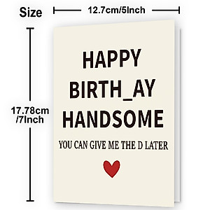 WowBefun Funny Birthday Card & Gifts for Men Husband Boyfriend Him, Happy Bday Card