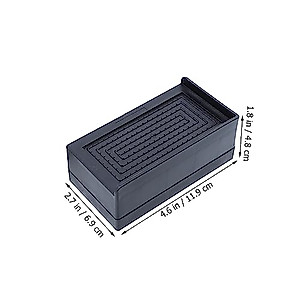 Angoily 2pcs Furniture Heightening Pads Floor Sofa Black Furniture Home Furniture Chair Foot Riser Pad Floor Drying Fan Washing Machine Foot Riser Pad Non-Skid Fridge Mats Fridge Foot Mats