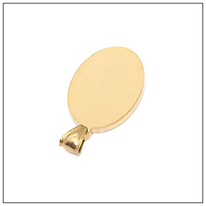 Heavstjer Fashion Stainless Steel Santa Maria Guadalupe Pendant Crystal Necklace(Gold)