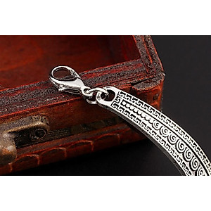 ZIVEMOT Western National Style Vintage Turquoise Bracelet Silver Turquoise Bangle Western Jewelry for Women