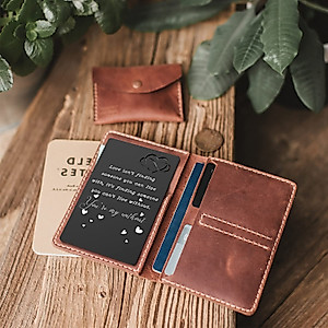 Vivopisew Wallet Card Gifts for Him Wallet Card Insert for Husband Hubby Boyfriend Anniversary Wallet Card Insert for Groom Fiance Wedding for Birthday Graduation Boyfriend Gift Idea (black) VCD34
