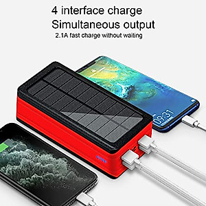 Aoutecen Solar Power Source, 2 Charging Modes High Integrated Circuit Module Solar Charger 50000mAh for Mountaineering